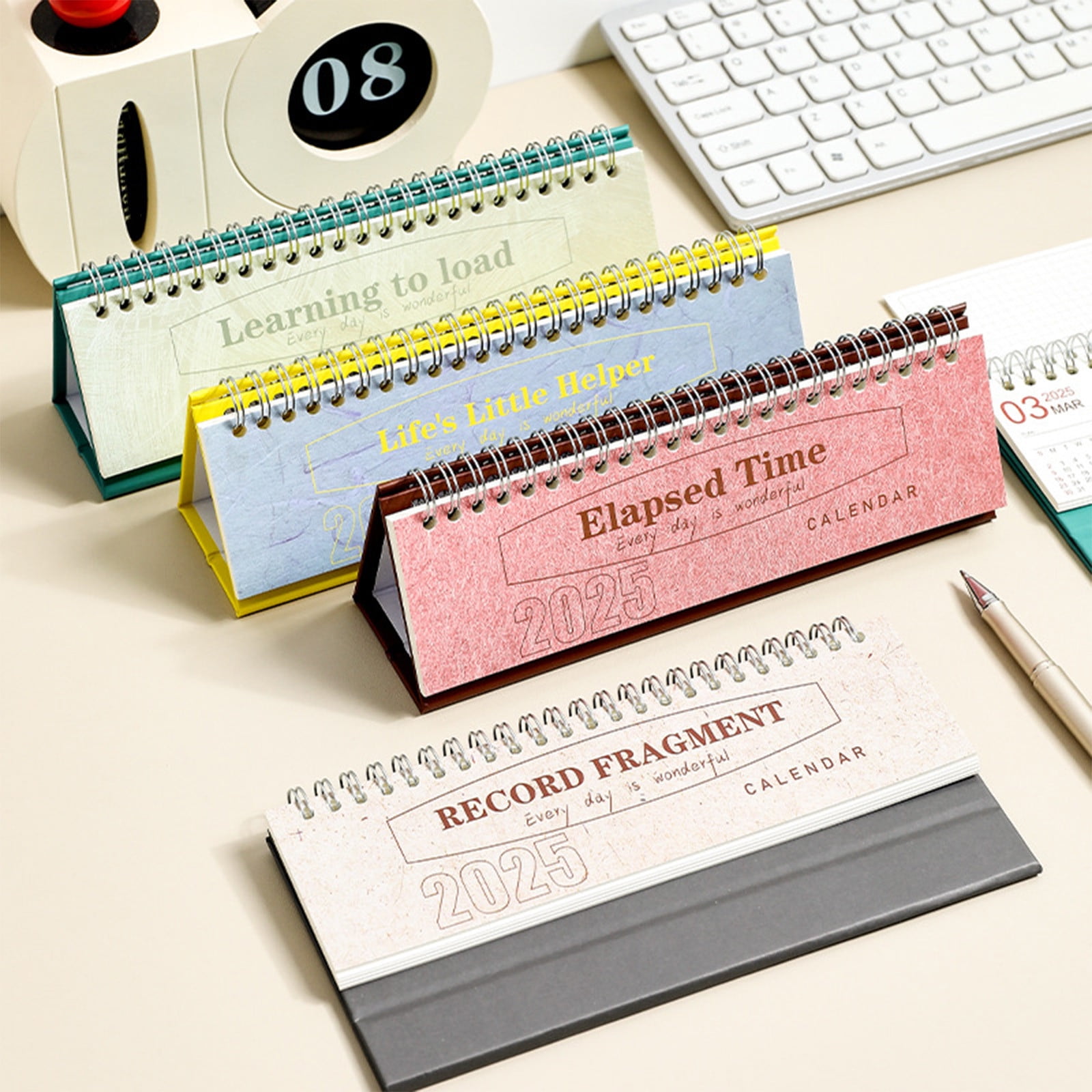 CVLNCYCLIN 2025 Desk Calendar,Portable Daily Calendar Planner with ...