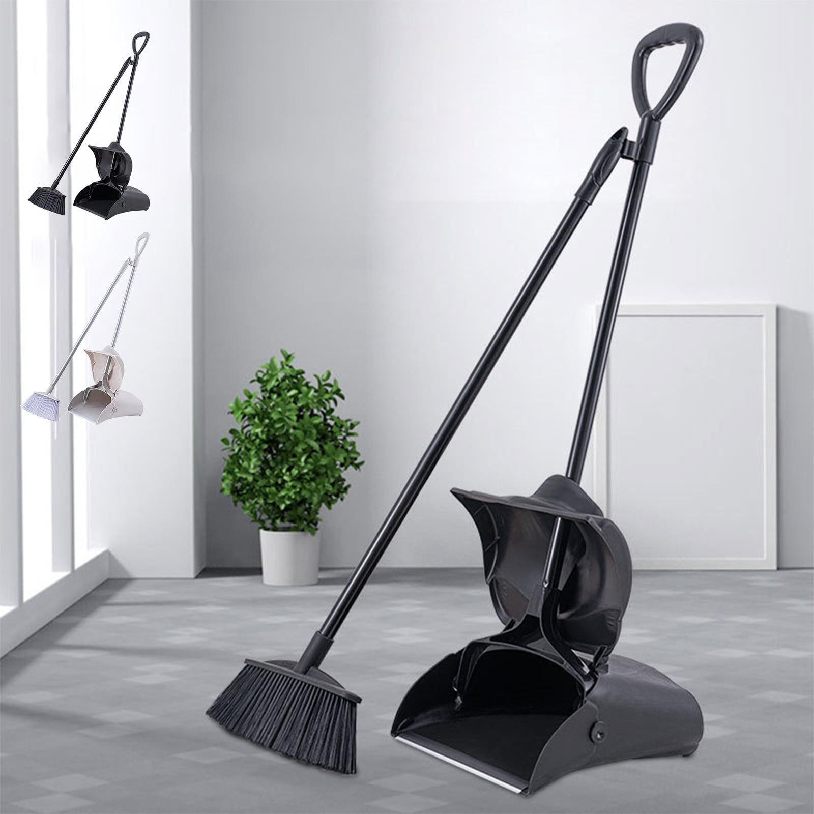 CVLNCYCLING Broom,Broom and Dustpan Set for Home,Steel Broom and Dustpan Set,Broom Handle,Broom ...