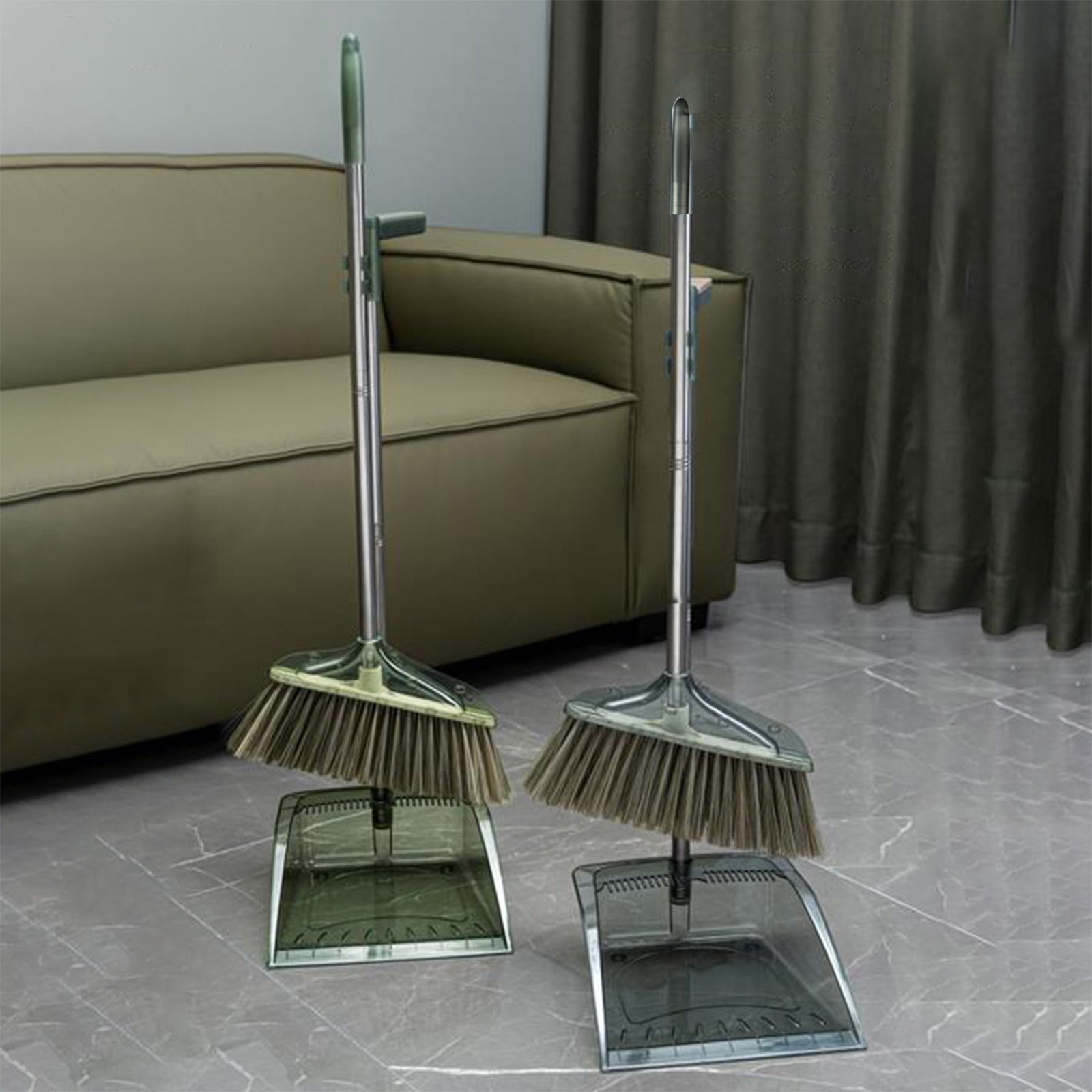 CVLNCYCLING Broom,Broom and Dustpan Set for Home,Steel Broom and Dustpan Set,Brooms for Floors ...