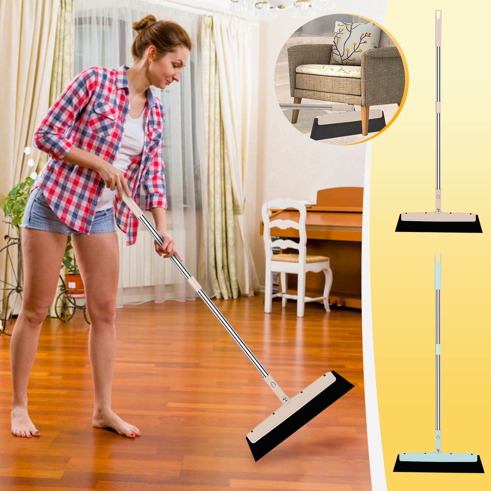 CVLNCYCLING Broom,Broom and Dustpan Set for Home,Broom Handle,Garage Broom,Broom Carpet for ...