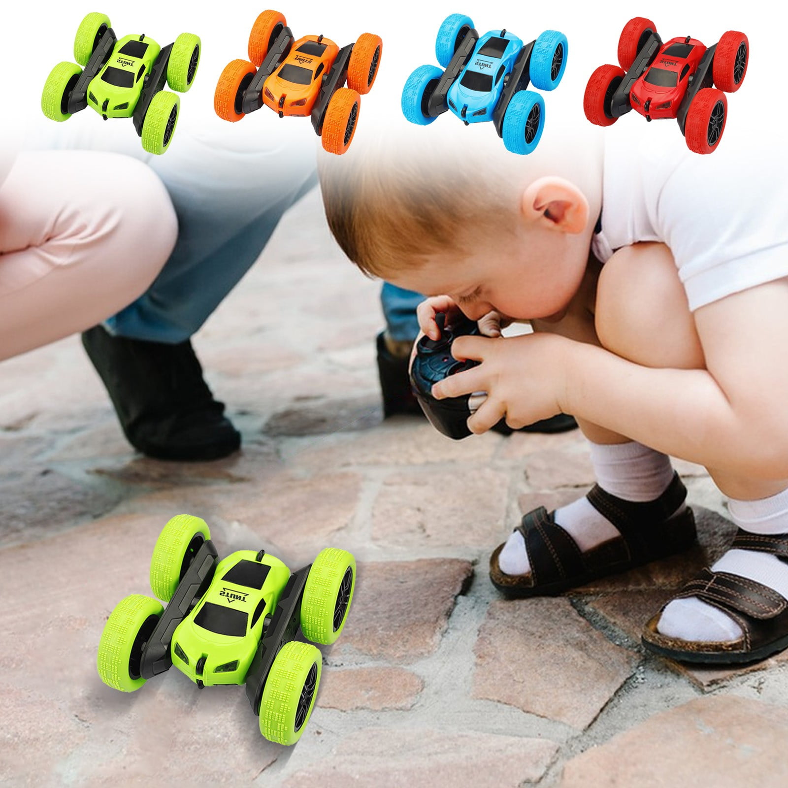 CVLNCYCLING Car Toys for Boys 3-6 Years,Double-sided Stunt Remote ...