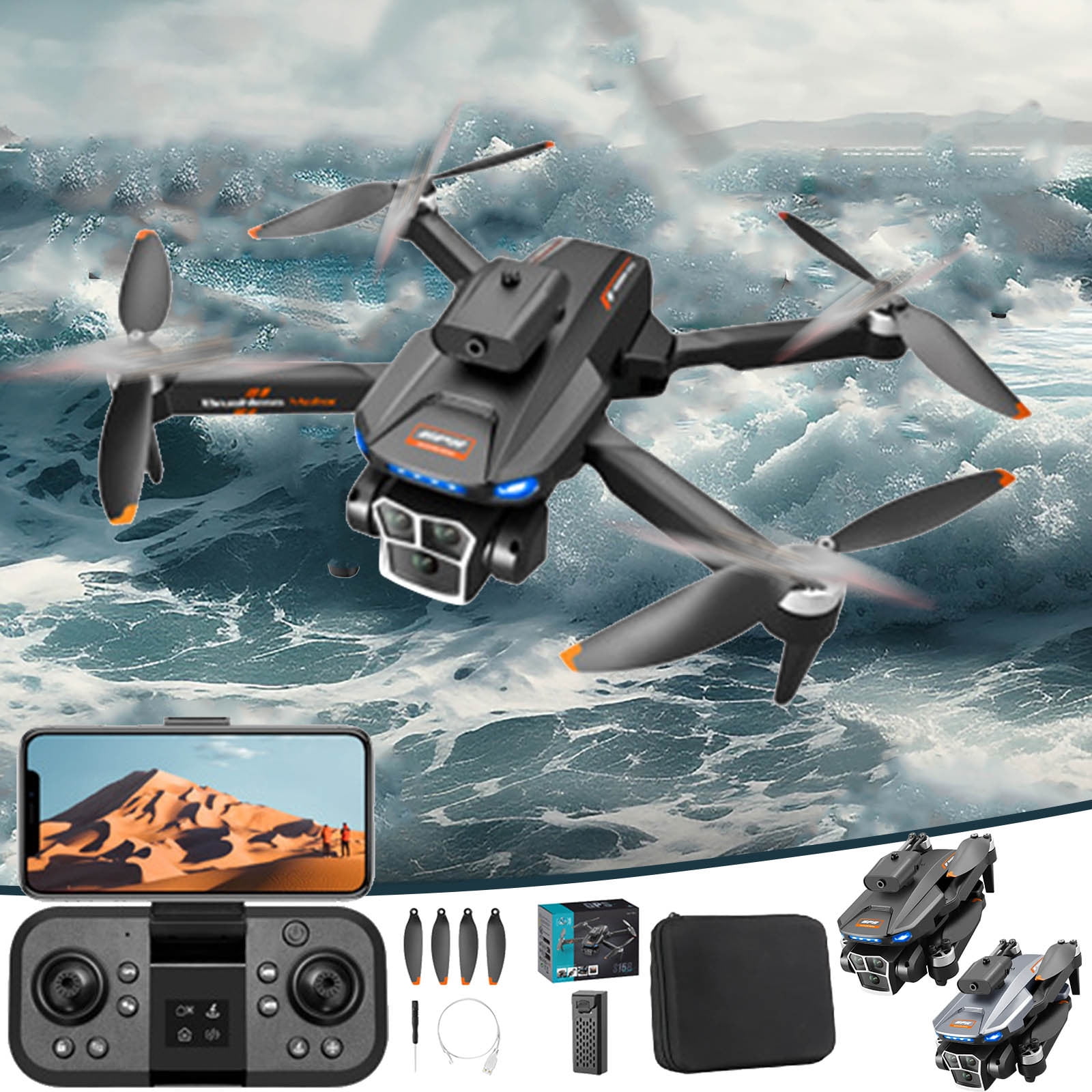 CVLNCYCLING Drones for Kids 8-12,Brushless GPS Return Folding Drone ...