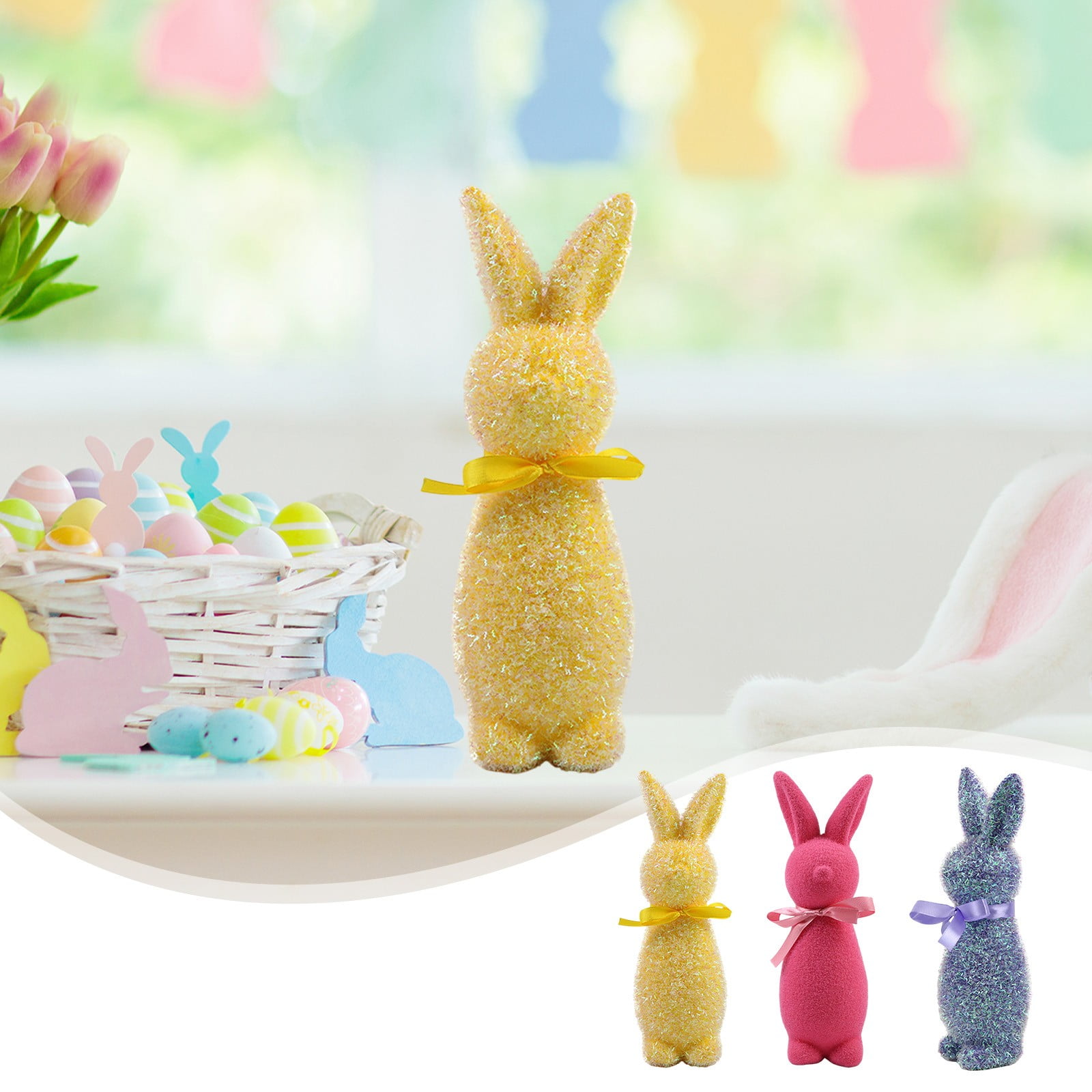 CVLNCYCLING Easter Bunny Decorations,Indoor Easter Decor,Rabbit Decor ...