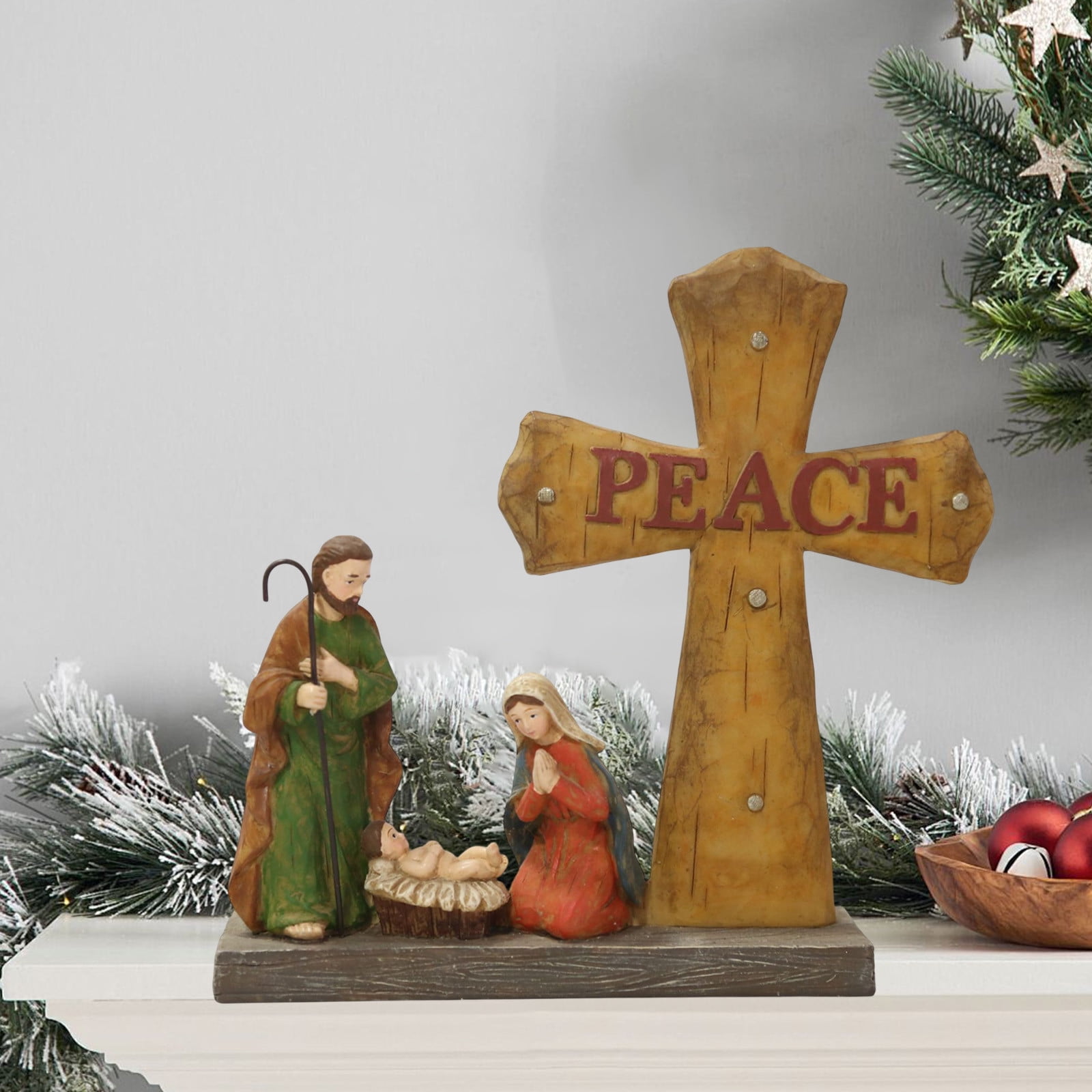 CVLNCYCLING Easter Nativity Scene Decorations,Easter Centerpieces ...