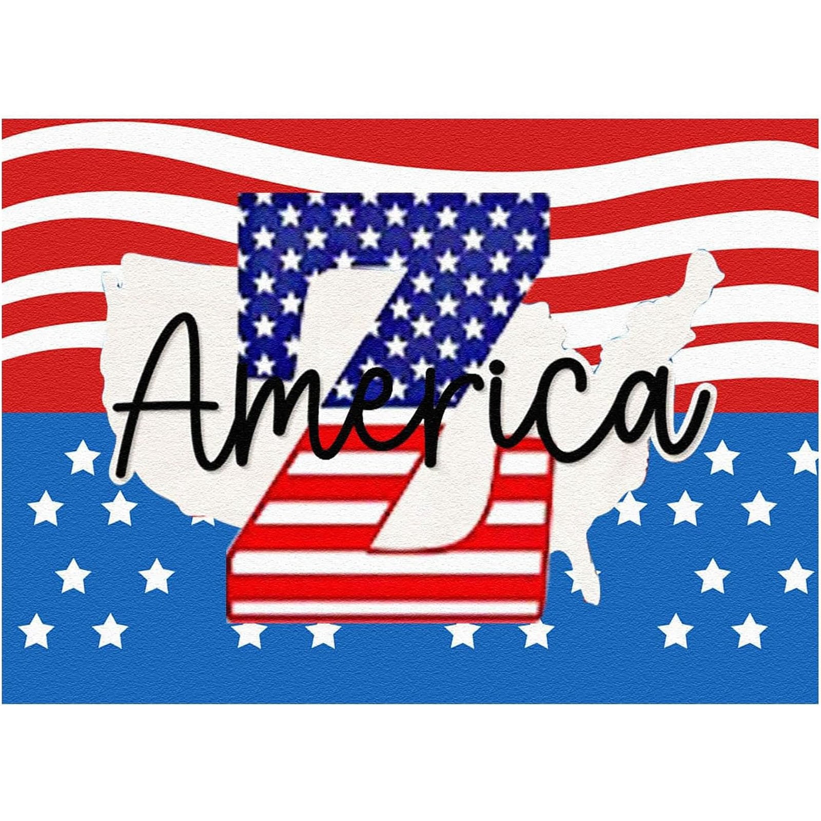 CVLNCYCLING Independence Day,Patriotic Decorations,26 Letter Last Name ...