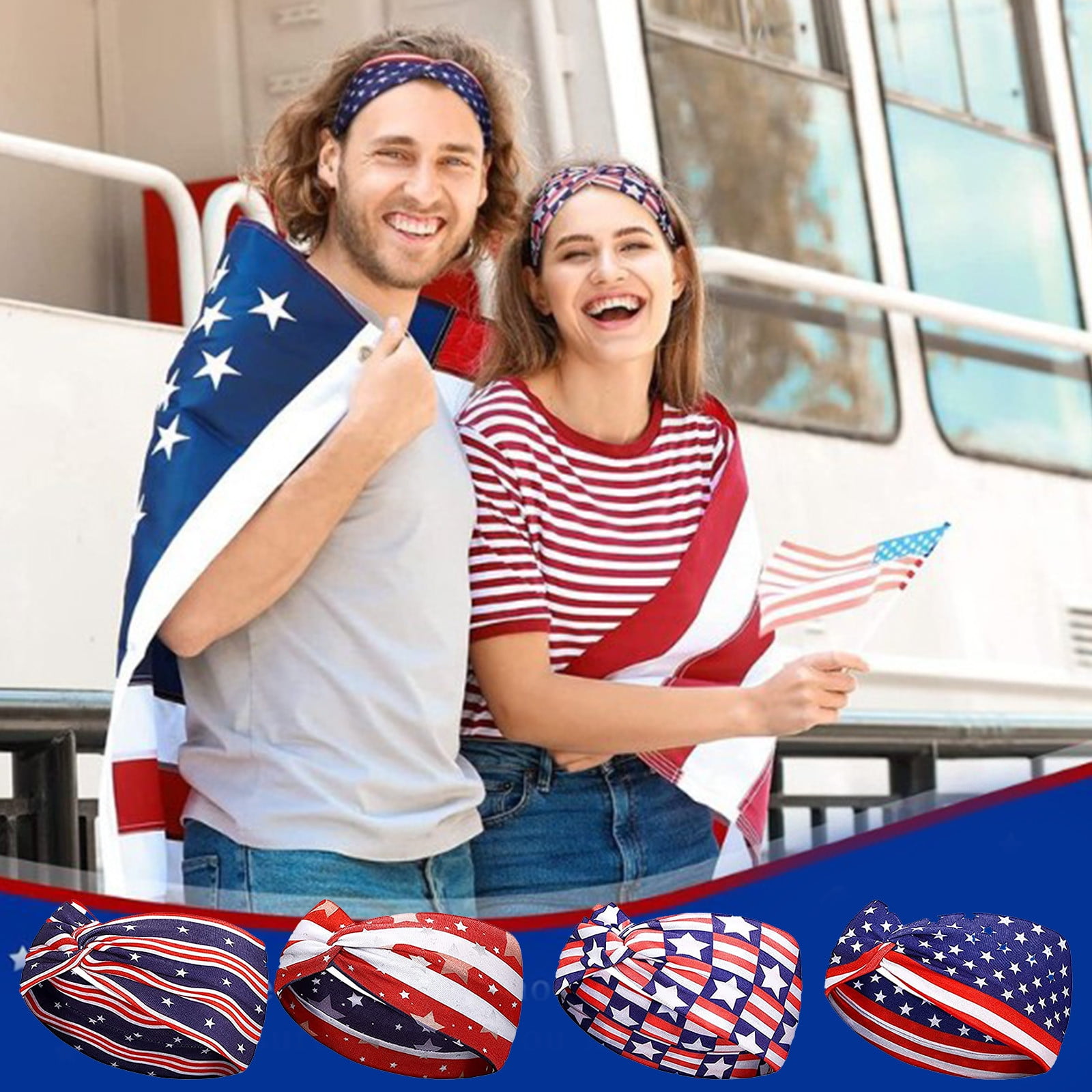 CVLNCYCLING Independence Day,Patriotic Decorations,Patriotic Headband ...