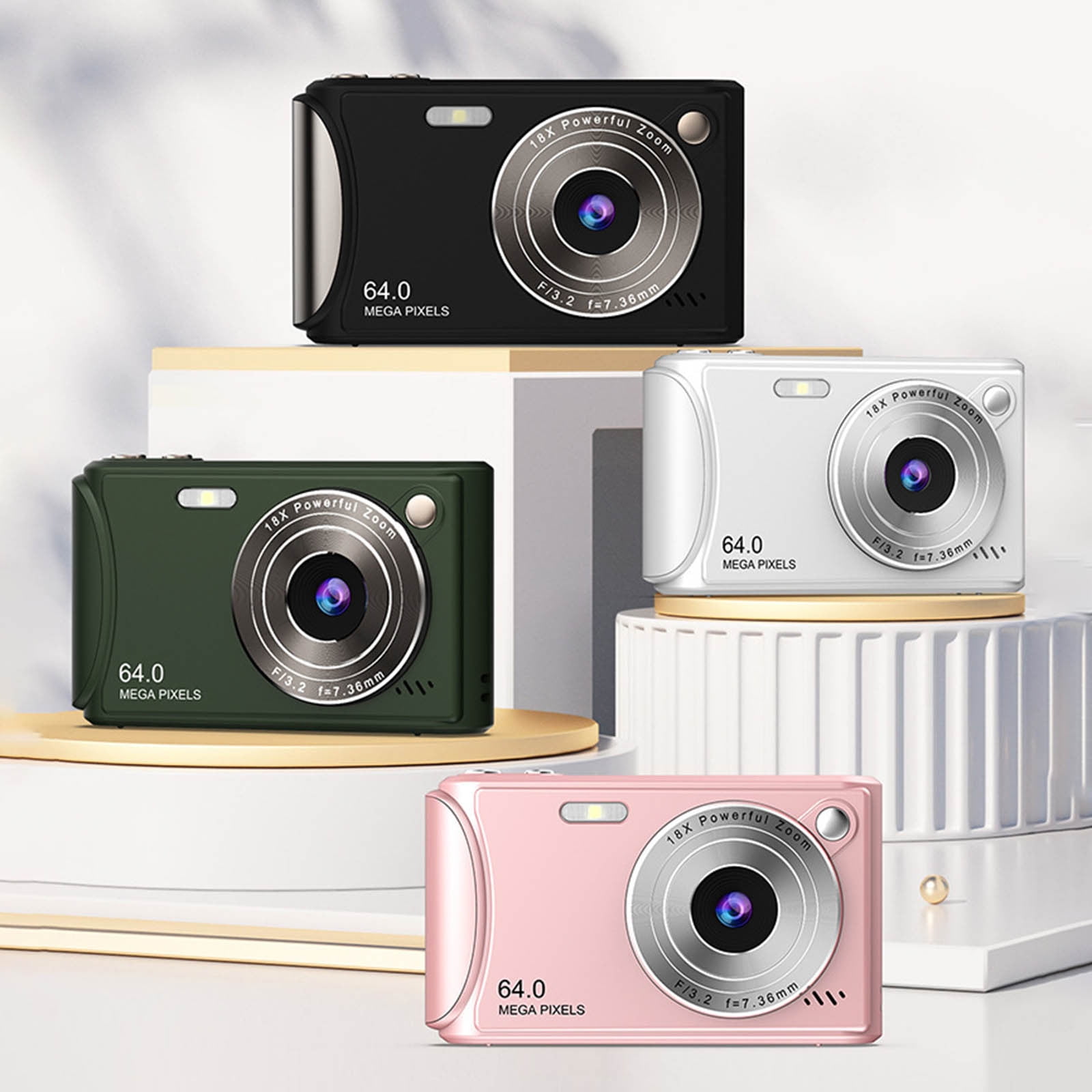 CVLNCYCLING Kids Camera Selfie Camera for Kids,CCD Student Digital Camera 18x Digital Zooms 2.4 ...