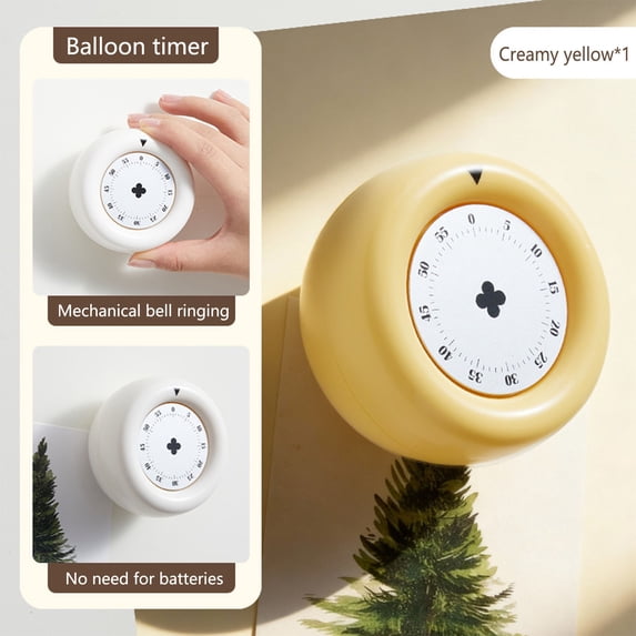 CVLNCYCLING Magnetic Mechanical Kitchen Timer, No Battery Visual ...