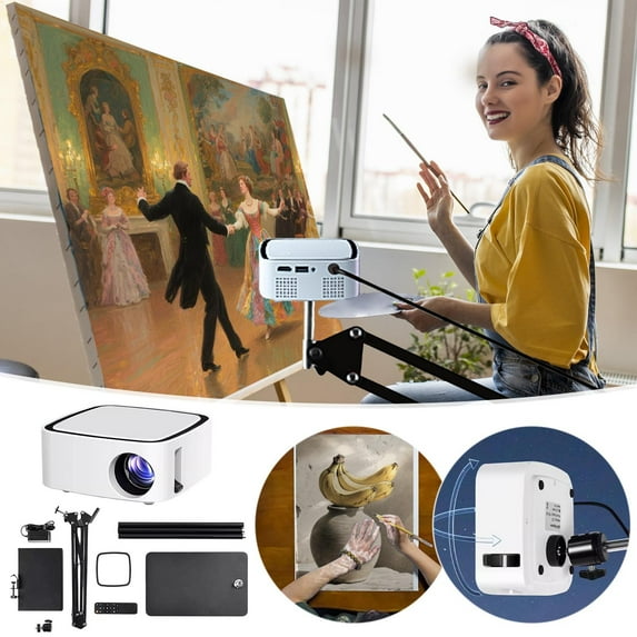 CVLNCYCLING Mini Portable Art Projector, Digital Drawing Tool for ...
