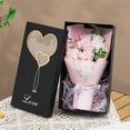 CVLNCYCLING Preserved Red Roses in Black Gift Box with Heart Window ...