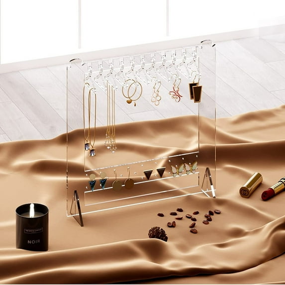 CVLNCYCLING Transparent Acrylic Jewelry Hanger, Earring Necklace Mini ...