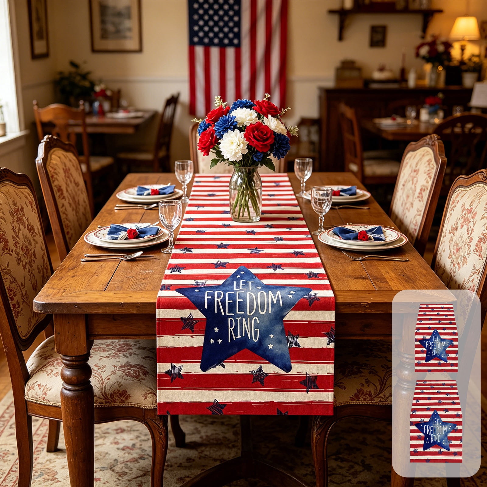 CVLNCYCLING USA Table Runner, Tablecloth Home Decor, Living Room ...