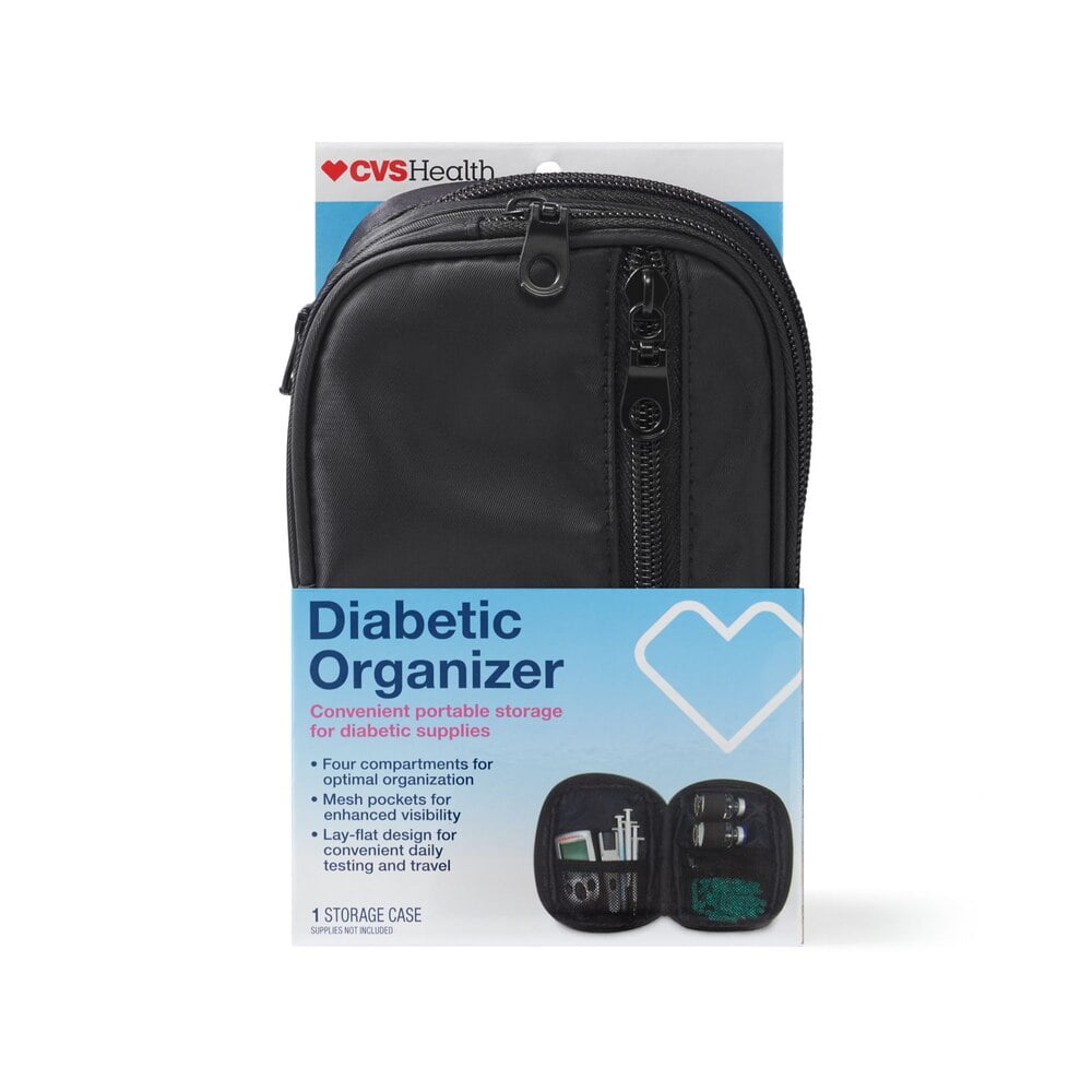CVS Health Diabetic Organizer Carry Case – Portable Travel Storage Bag ...