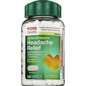 CVS Health Extra Strength Headache Relief Acetaminophen, Aspirin (NSAID ...