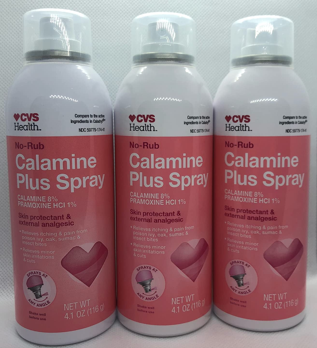 CVS Health No-Rub Calamine Plus Spray (3-Pack) - Walmart.com
