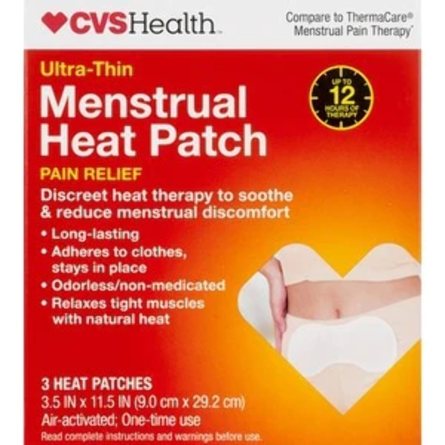 CVS Health Ultra-Thin Menstrual Heat Patch, 3 Ct - Walmart.com