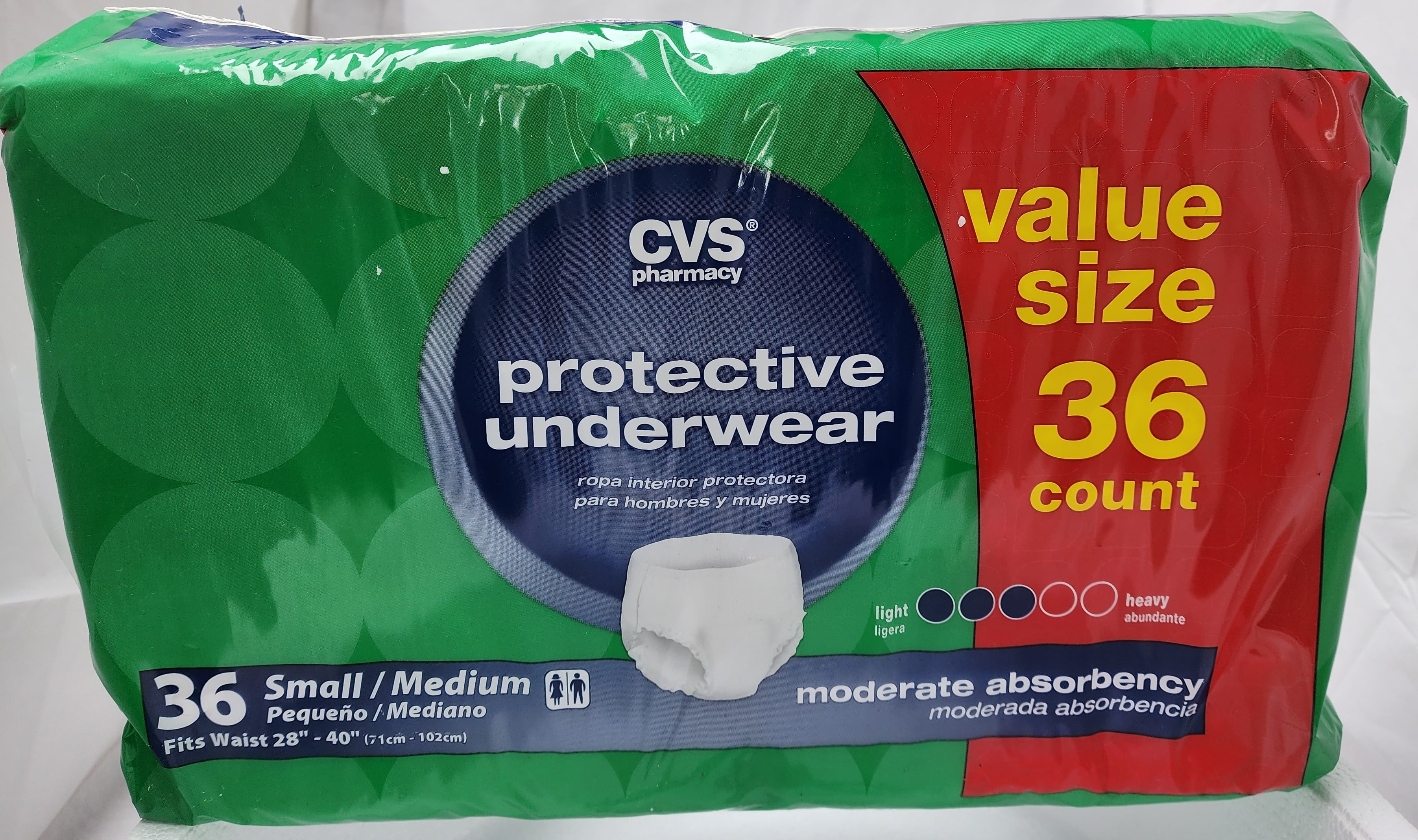 CVS Protective Underwear, 72 Count, Small/Medium, Fits waist 28"-40 ...