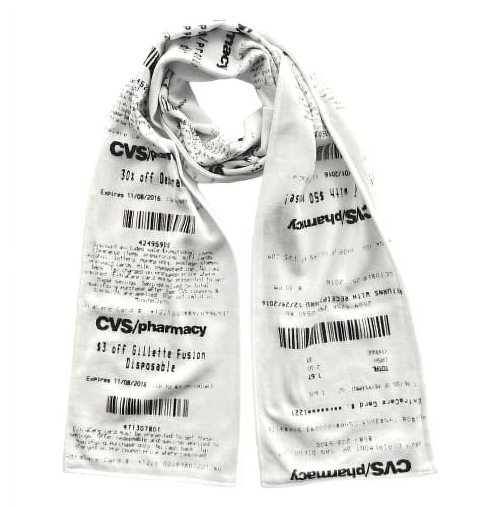 CVS Receipt Scarf, Double Sided, Hilarious 100% Fleece Scarf. Looks ...