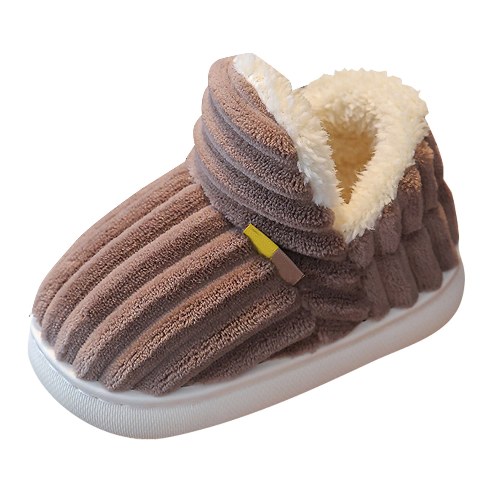 CVSAYWD Slippers with Rubber Soles for Boys Girls Home Plush Shoes ...