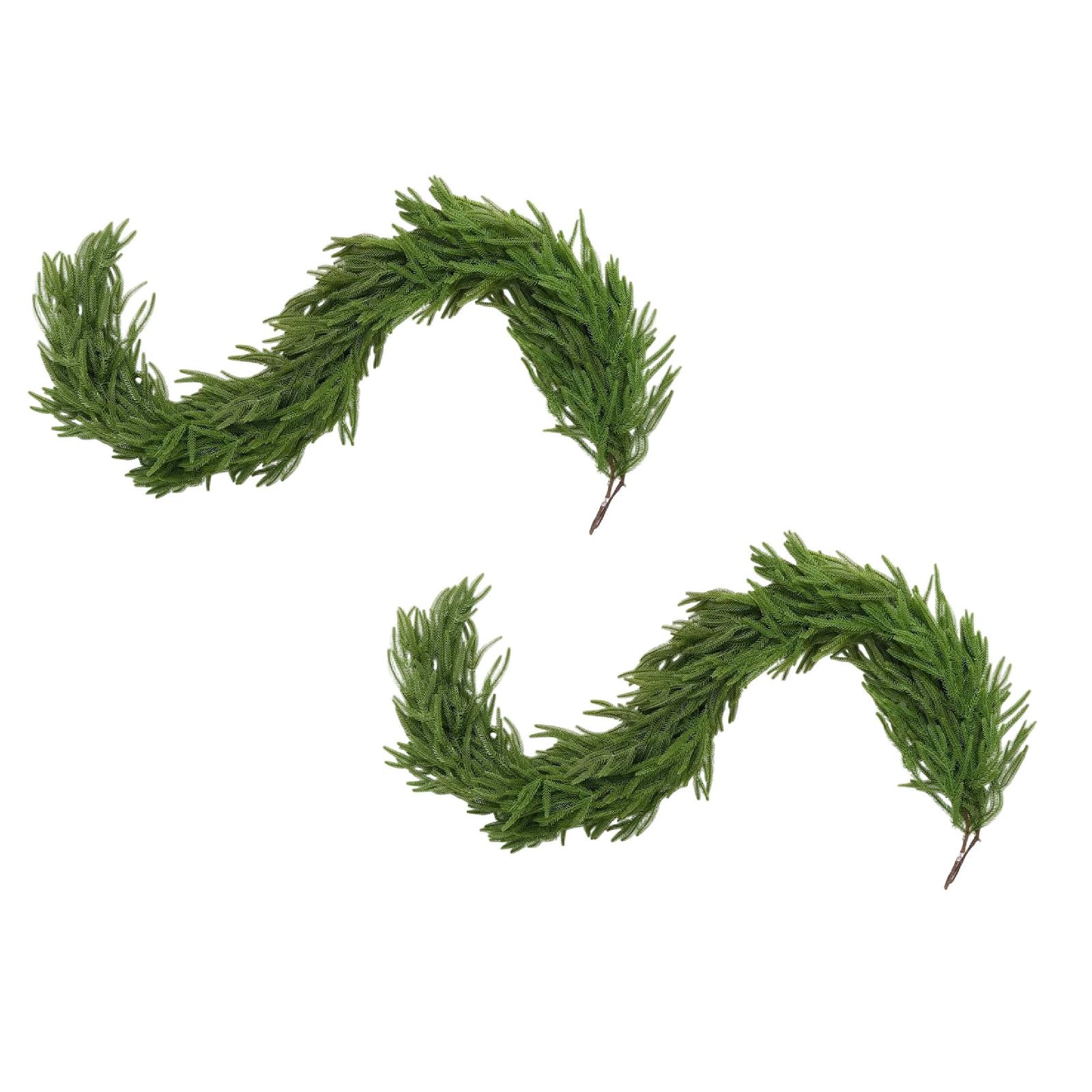 CVSOPHIA 6FT Christmas Garlands Norfolk Pine Garland,Realistic Soft ...