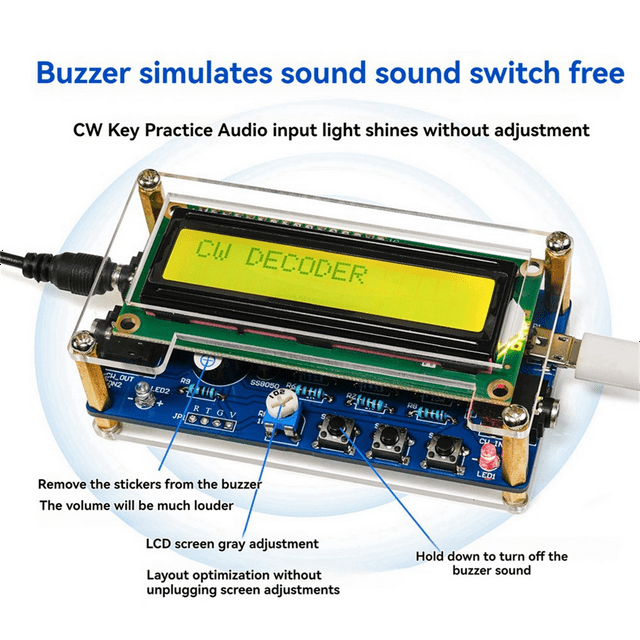 CW Morse Code Decoder Bulk Circuit Board Wireless Transmitter Receiver ...