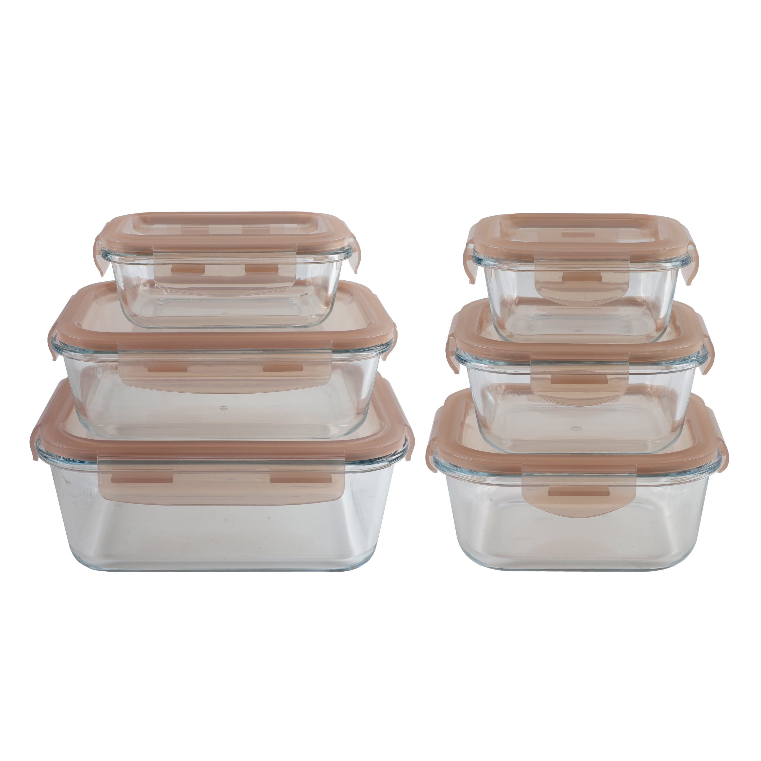 Cook with Color 12-Piece Glass Food Storage Container Set with Lids ...