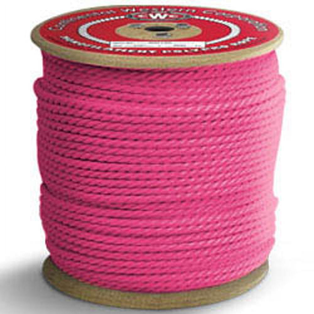 CWC 3-Strand Polypropylene Rope - 1/4" x 600 ft., Magenta - Walmart.com