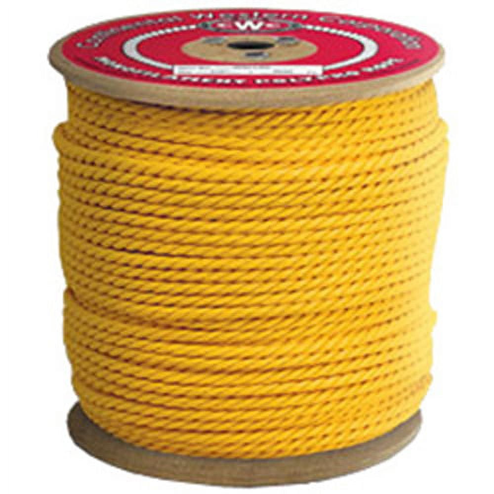 CWC 3-Strand Polypropylene Rope - 1/4" x 600 ft., Yellow - Walmart.com