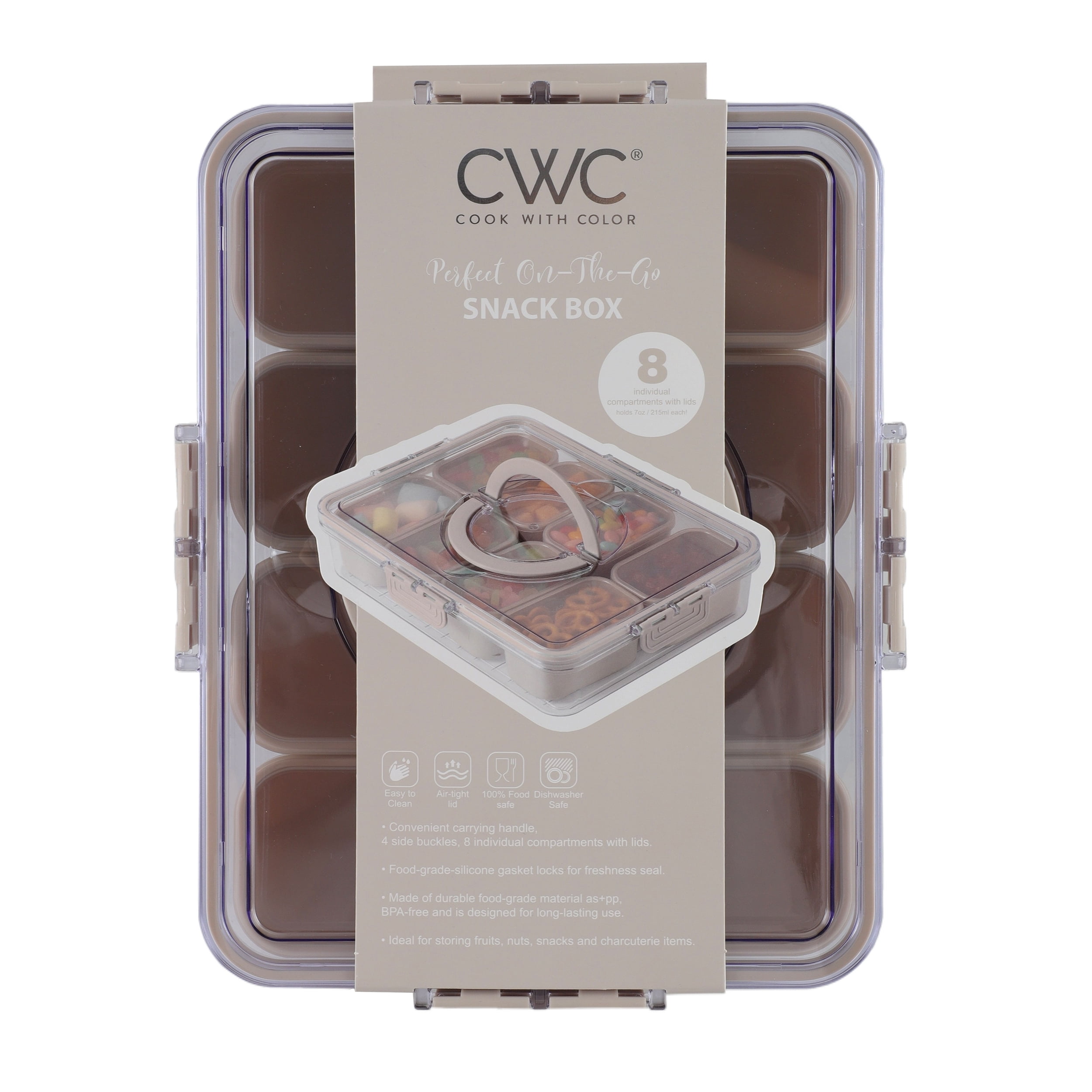 CWC AS SNACK BOX WITH LID - SAND - Walmart.com