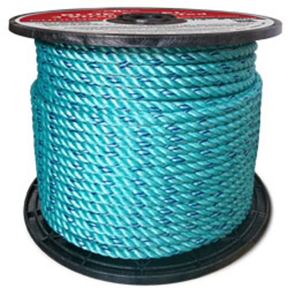 CWC BLUE STEEL™ Rope - 1/2" x 1200 ft., Teal W/Dk Blue Tracer - Walmart.com