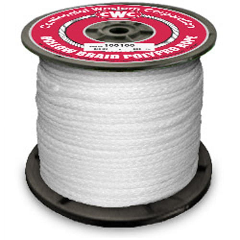 CWC Hollow Braid Polypropylene Rope - 1/4" x 1000 ft., White - Walmart.com