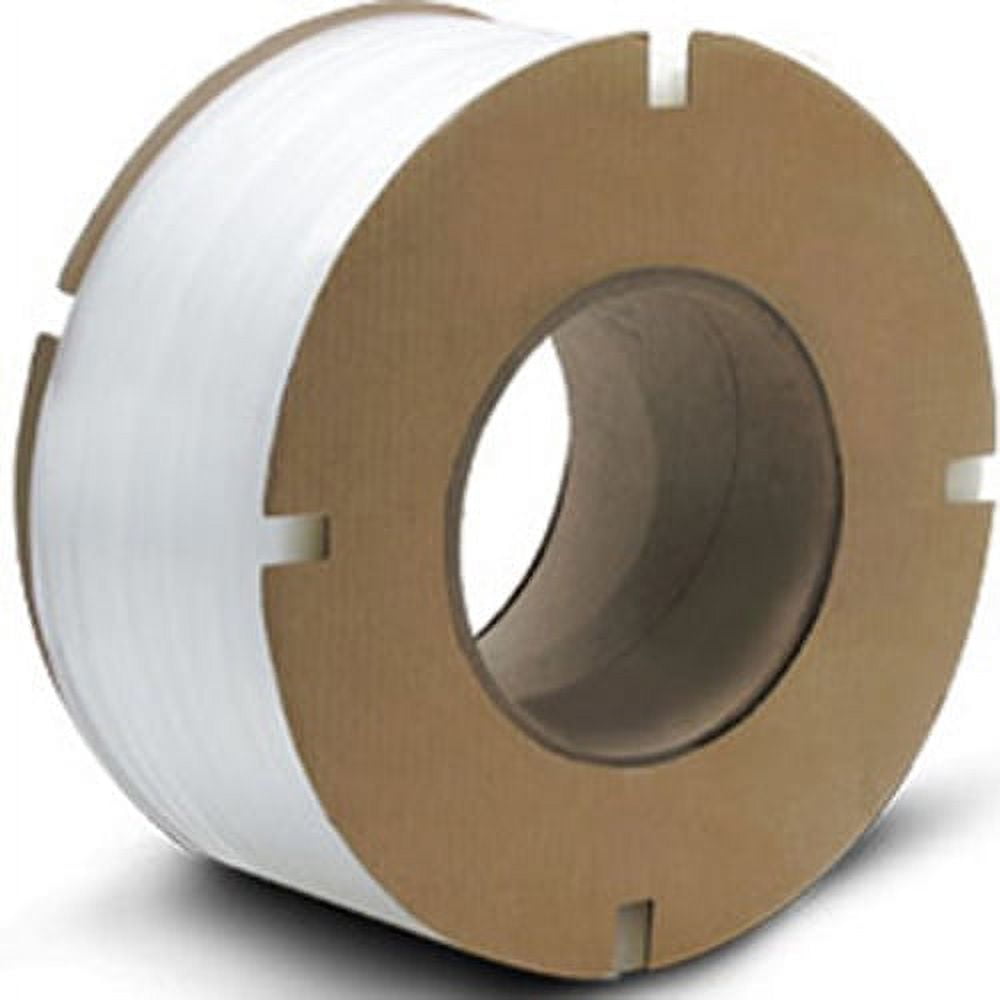 CWC Polypropylene Strapping - 1/2" x .022" x 9900', White, 8" x 8" Core ...