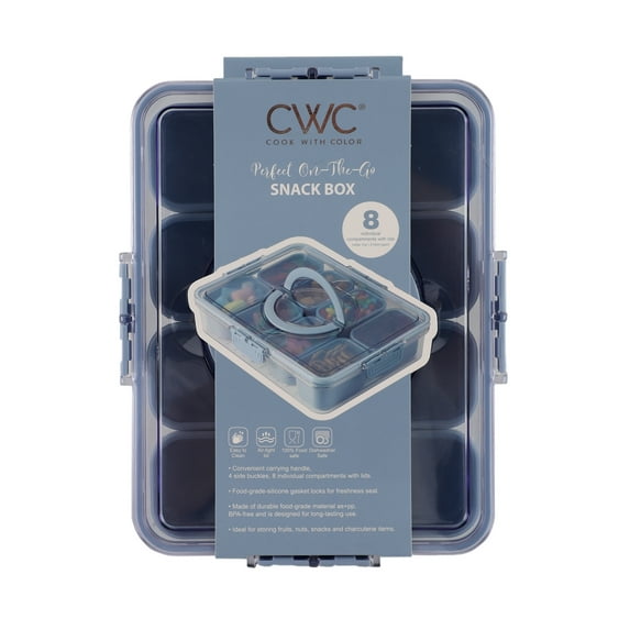 Cook With Color 8-Compartment Snackle Box, Charcuterie Container ...