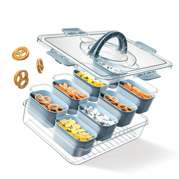 Cook With Color 8-Compartment Snackle Box, Charcuterie and Snack ...