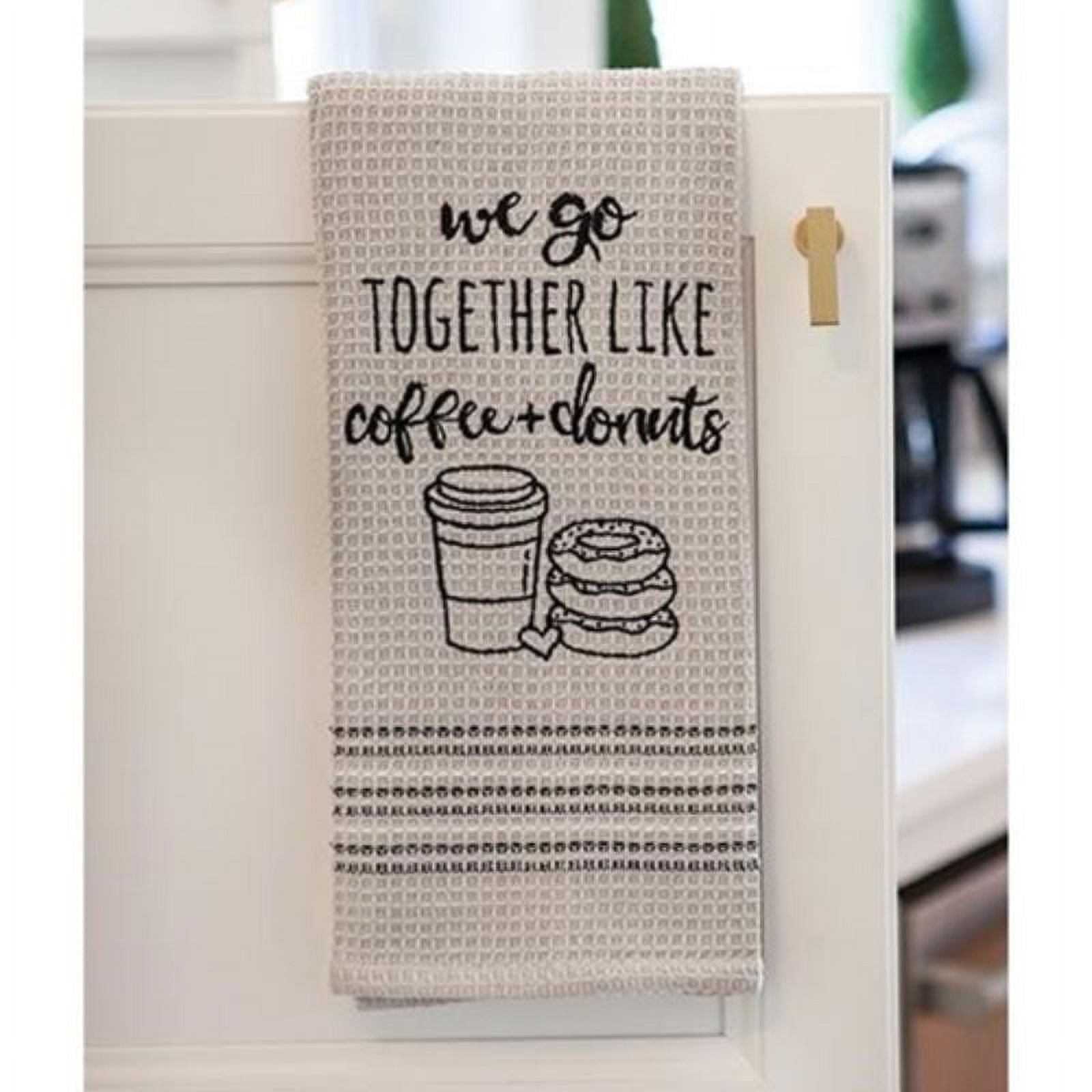 CWI Gifts Go Together Like Coffee & Donuts Dish Towel, Multi - Walmart.com