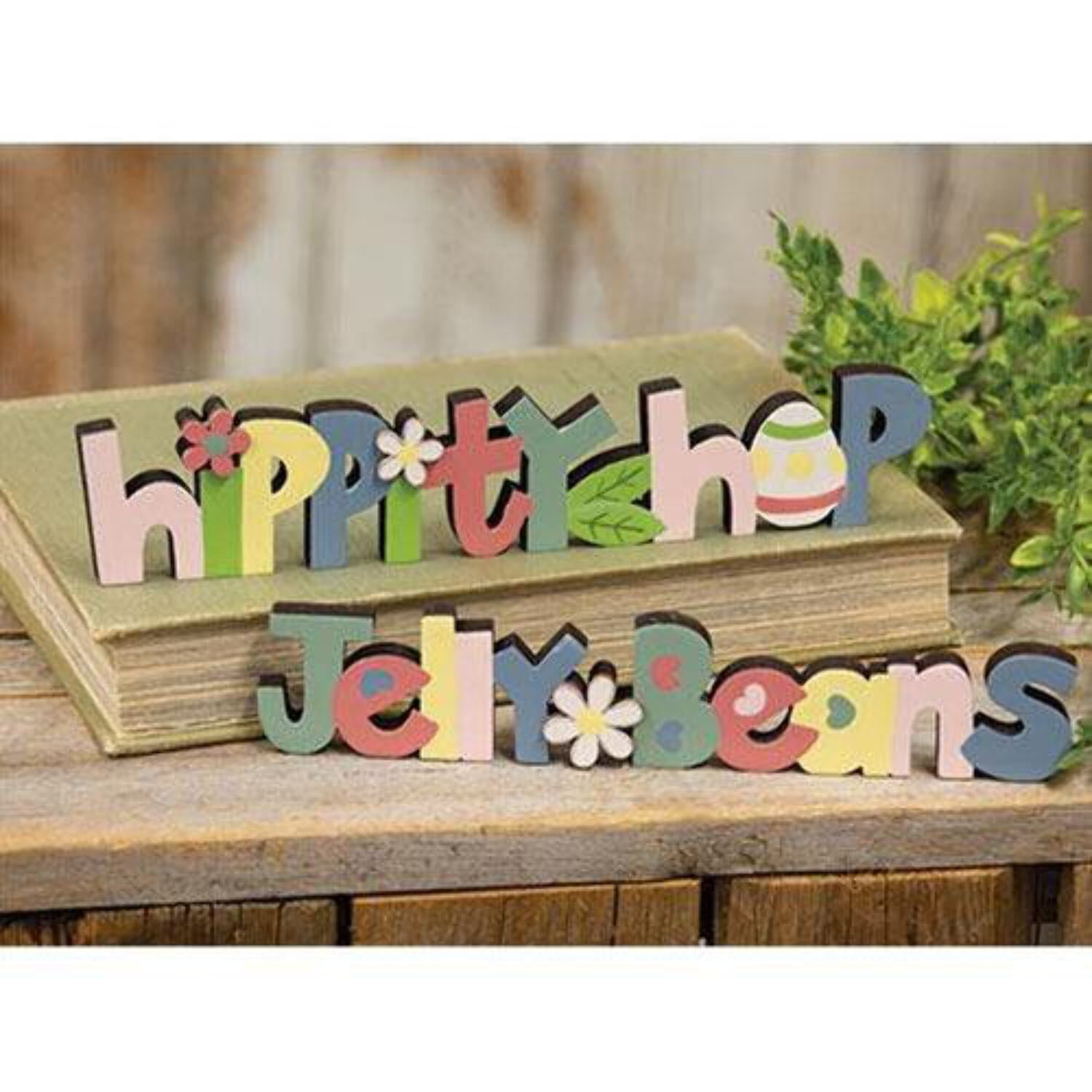 Jellybeans Wooden Word Cutout Sitter - Walmart.com