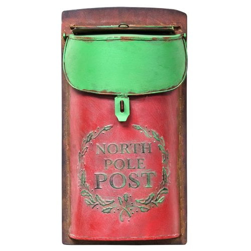 CWI Gifts North Pole Post Box Wall Mounted Mailbox - Walmart.com