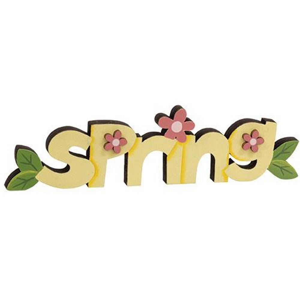 CWI Gifts Spring Wooden Word Cutout Sitter - Walmart.com