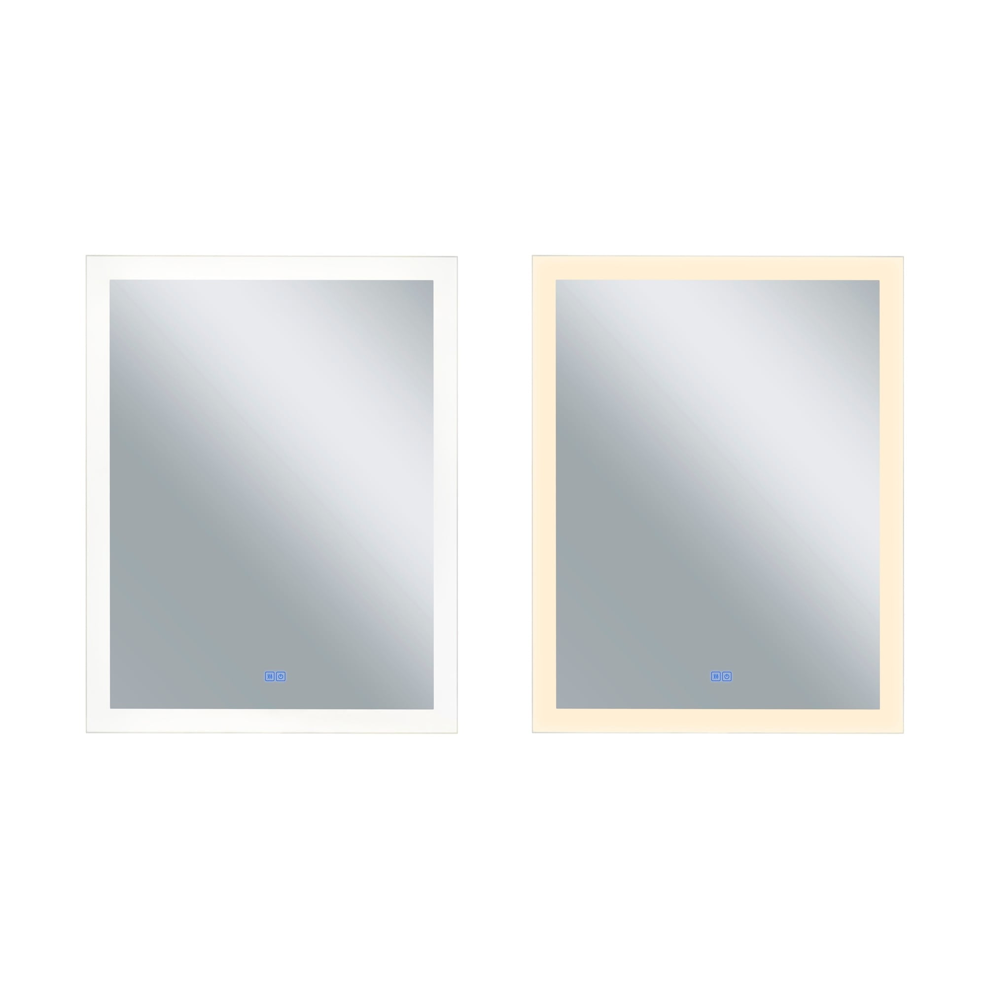 Rectangle Matte White LED 32 in. Mirror From our Abigail Collection ...
