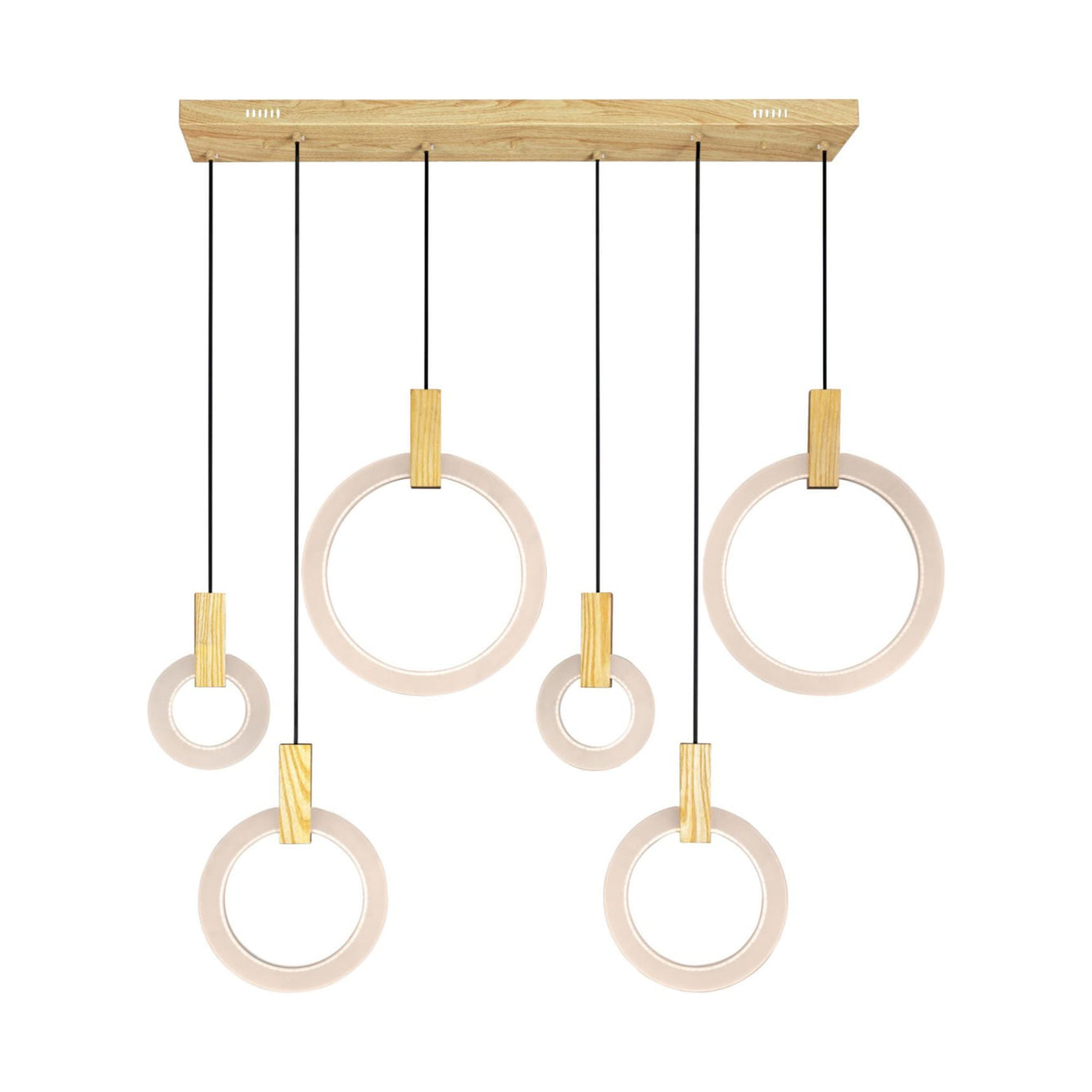 CWI Lighting Anello Metal LED Island/Pool Table Chandelier in White Oak ...