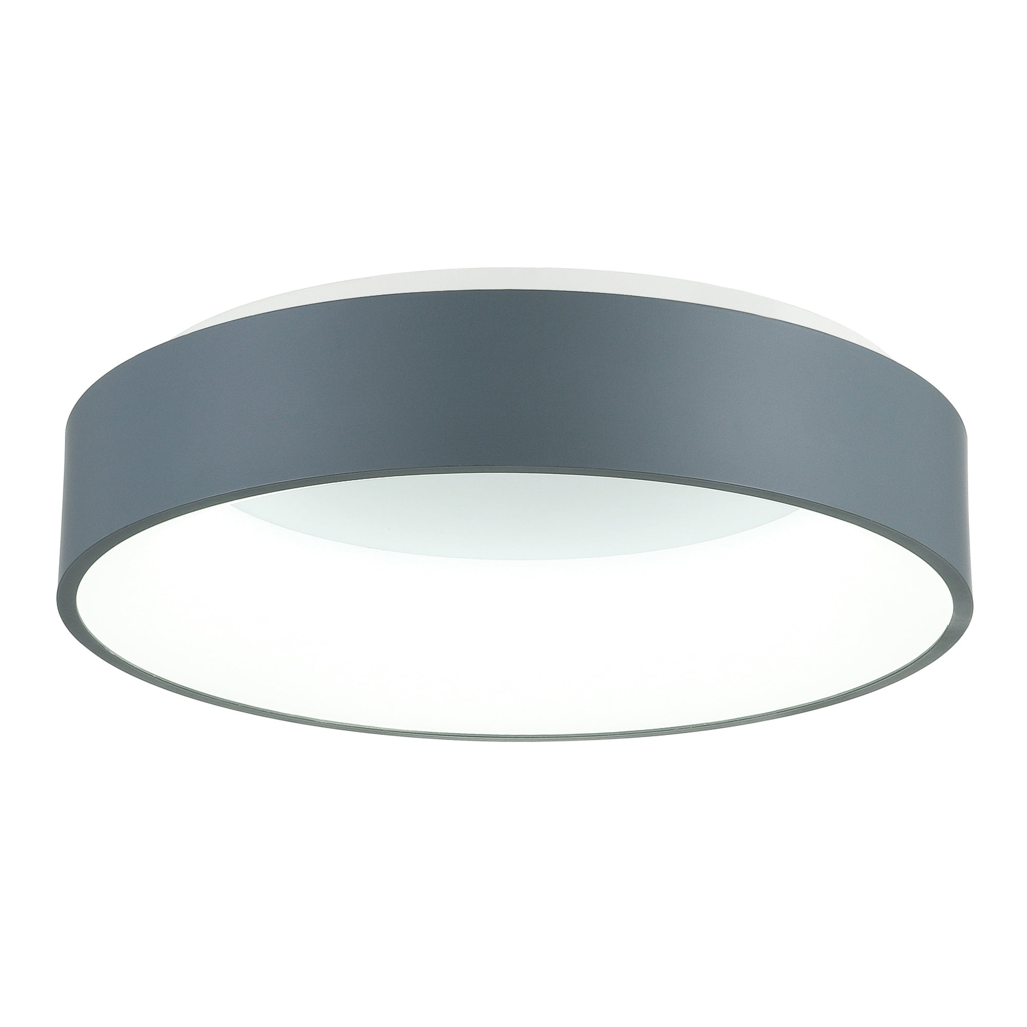 CWI Lighting Arenal Drum Shade Metal LED Flush Mount Light in Gray ...