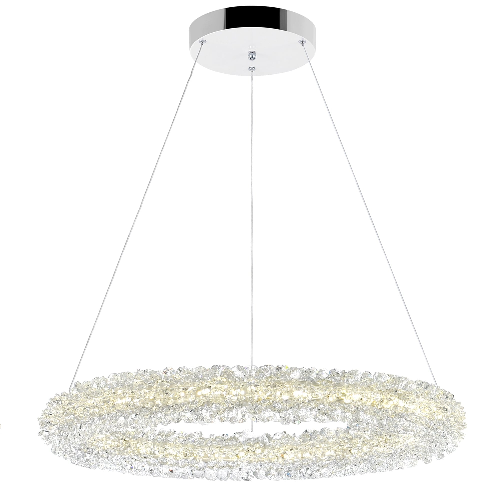 CWI Lighting Arielle Contemporary Metal LED Chandelier in Chrome ...