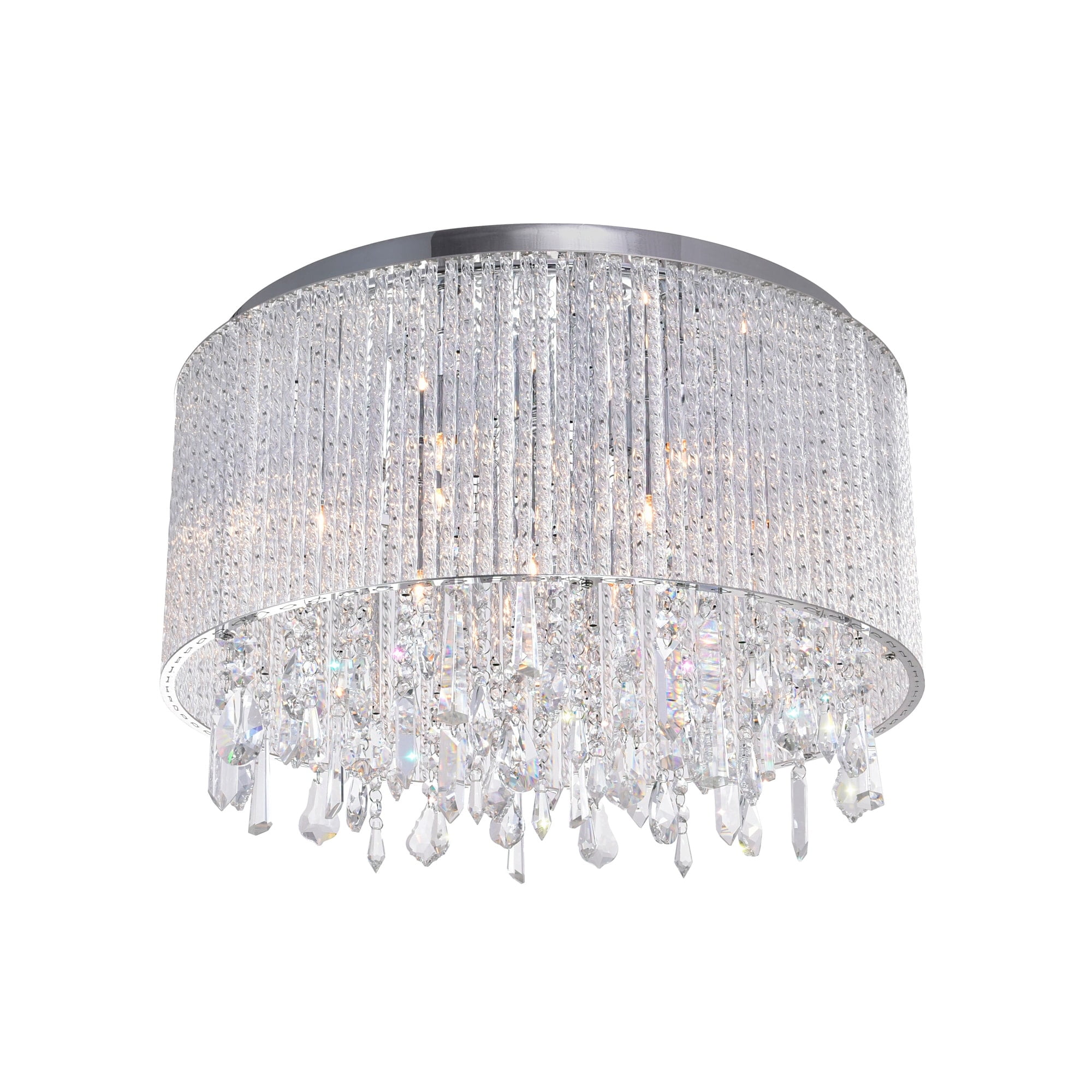 CWI Lighting Benson 6 Light Drum Shade Metal Flush Mount Light in ...