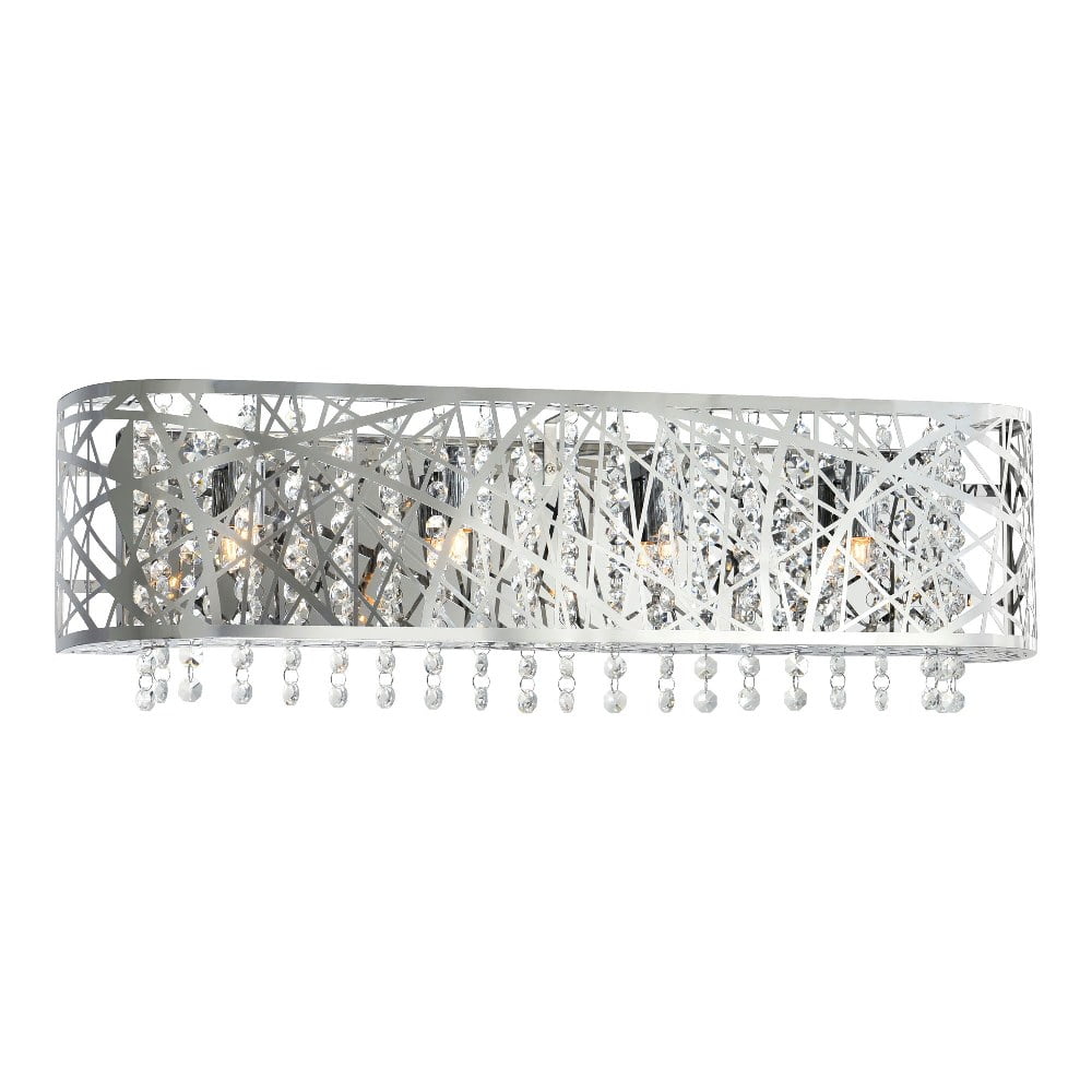 CWI Lighting Eternity 4 Light Contemporary Metal Vanity Light in Chrome ...