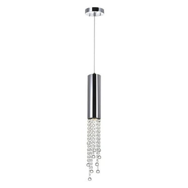 Artika Sparkle Five 5 Light Spiral Pendant Light Fixture Chrome Finish ...