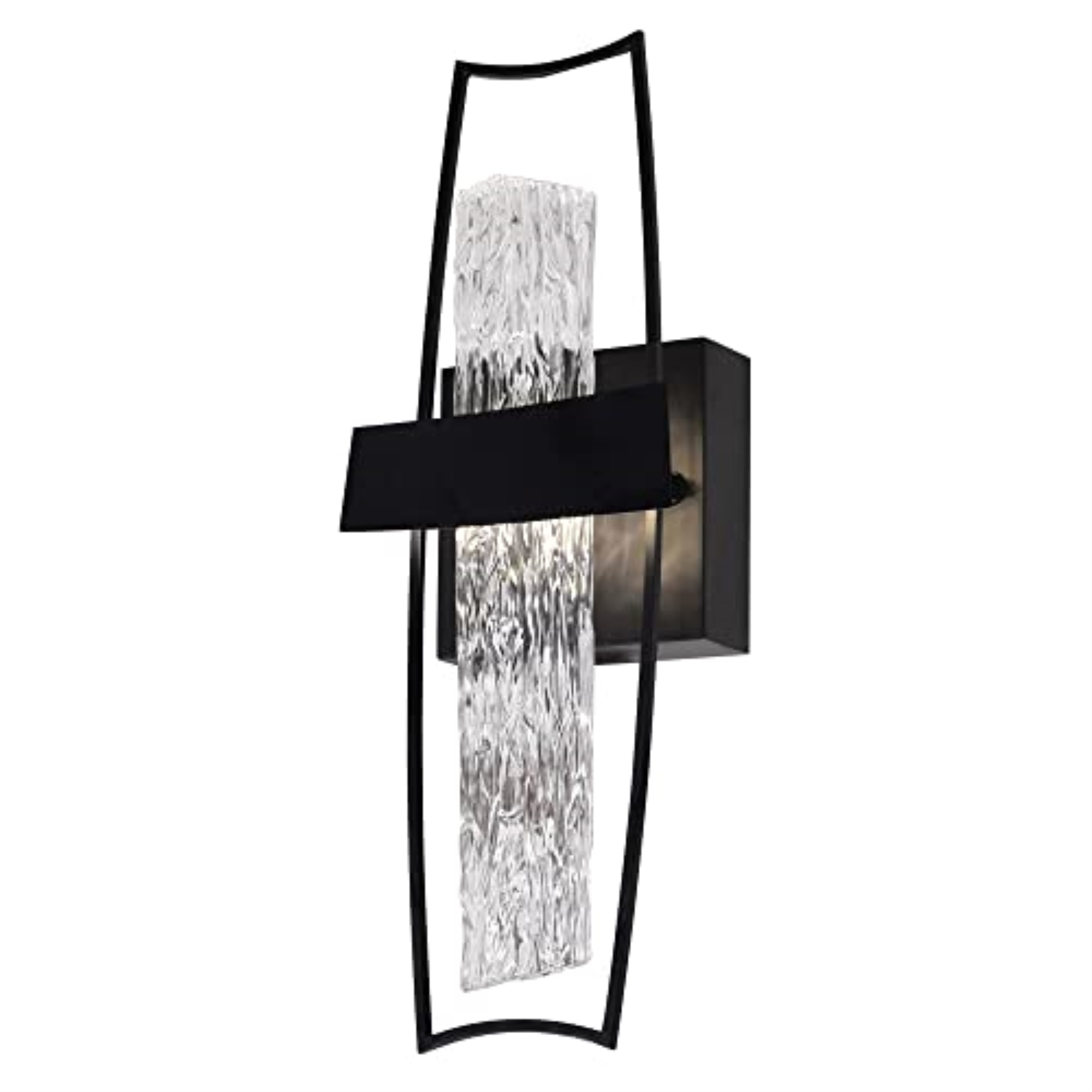 CWI Lighting Guadiana LED Integrated Glass Wall Sconce in Black ...