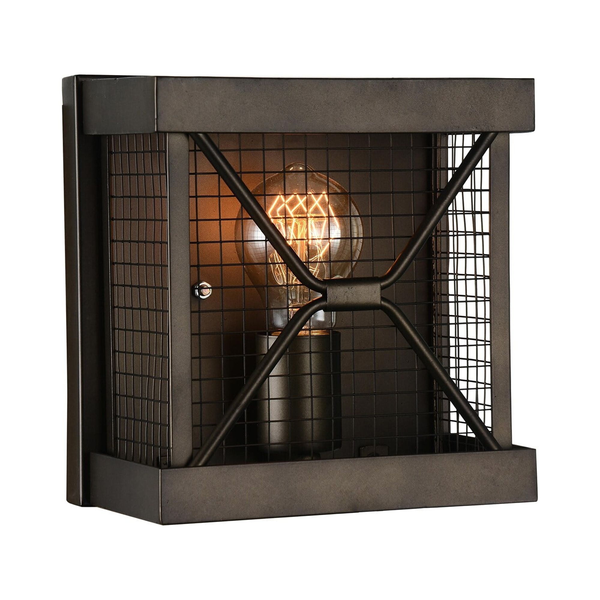 CWI Lighting Kali 1 Light Farmhouse Metal Wall Sconce in Light Brown ...
