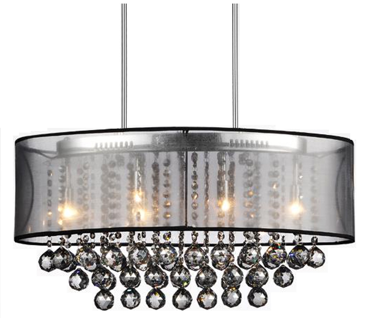 CWI Lighting Radiant 6-light Drum Shade Metal Chandelier in Chrome ...