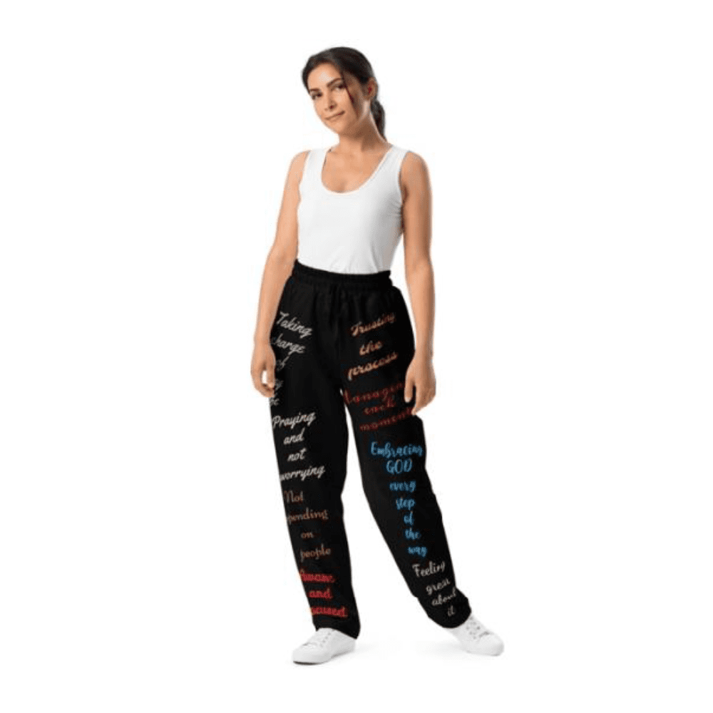 CWMBS by Tae’ Store: Wordy Wit It Wide Leg Cursive Joggers, All-Over ...