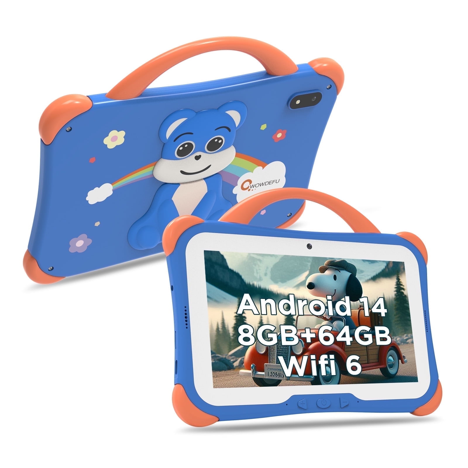 CWOWDEFU Kids Tablet with Case, 7 inch Android 14 Tablet for Kids, 8GB ...